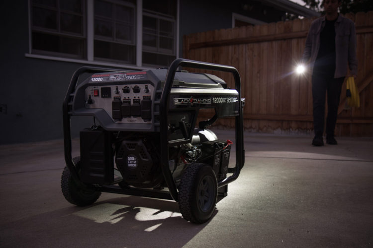 9500-Watt Electric Start Generator – Black-Diamond